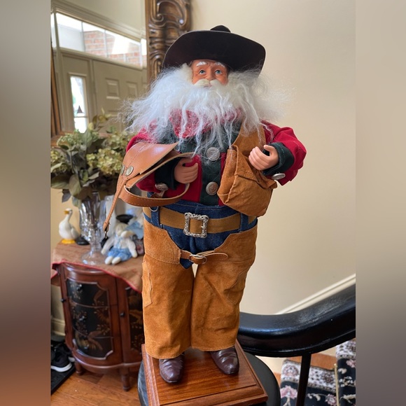 Home Collection | Accents | Santa Cowboy Doll Figure Deluxe Western ...